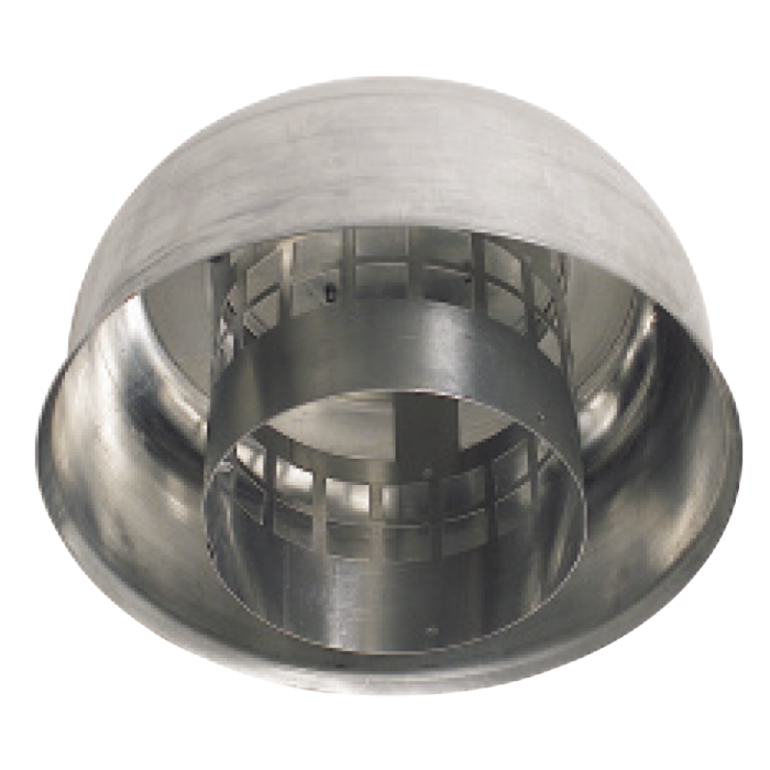 Roof Cowl Round Down Discharge - Sharp Edge