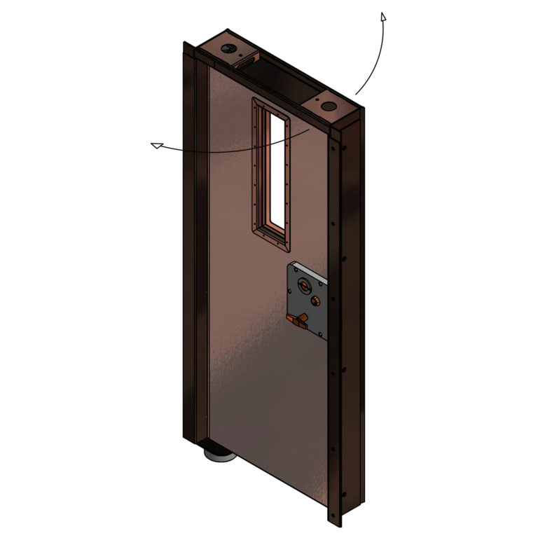 Safeguard Pivot Door - Sharp Edge